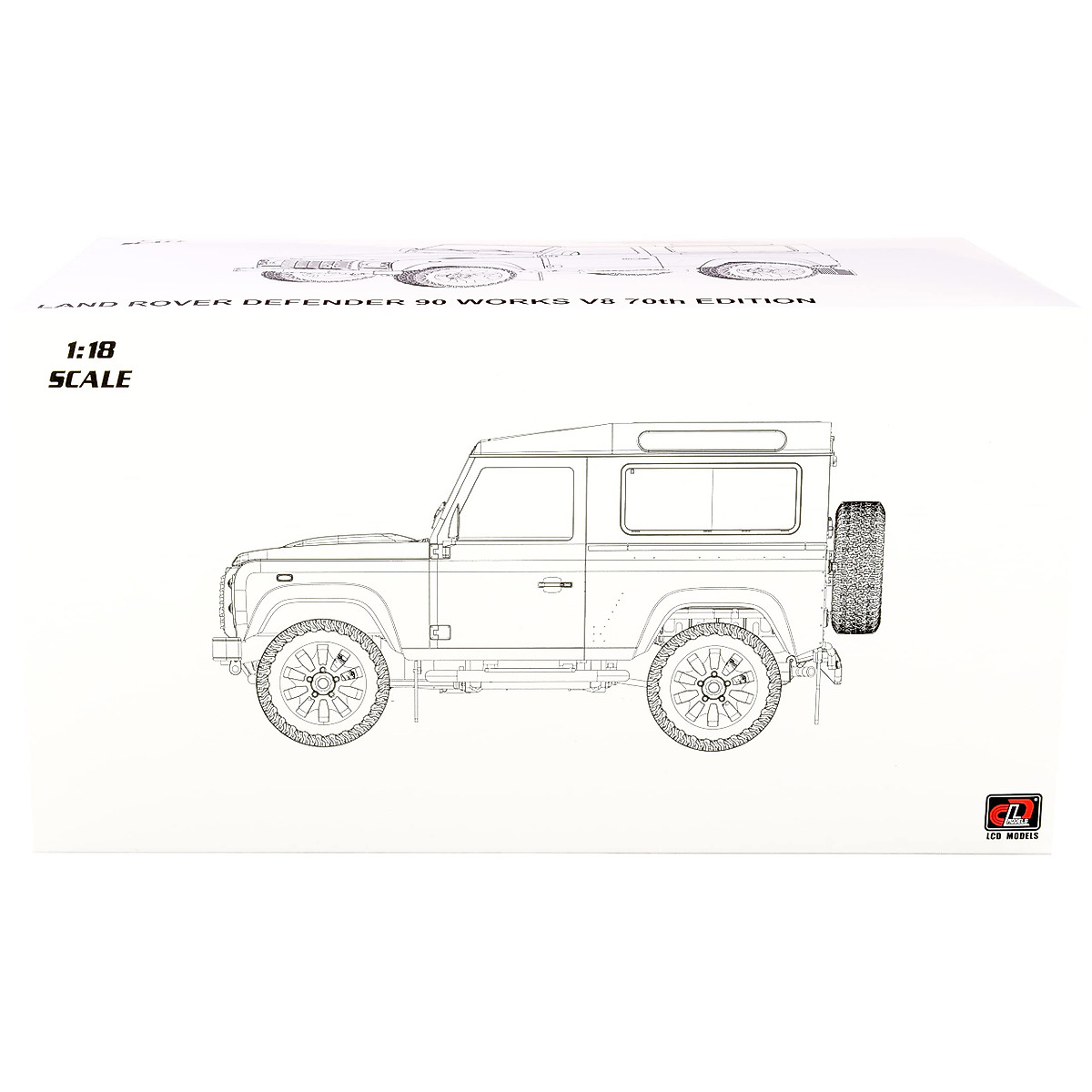 LCD MODELS LCD-Model 1/18 Defender 90 Works V8 70Th Edition 2018 LCD18007-OR
