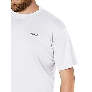 Columbia Men's Meeker Peak Short Sleeve Crew, White, Large