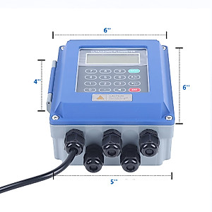 Ultrasonic Flow Meter TUF-2000B Liquid Water Flow Control Meter Flowmeter Counter LCD Display with TS-2 & TM-1 Clamp-on Transducers DN20-700mm