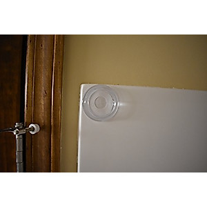 PAW International Stick to Stay Shower Curtain Rod Support Holder Retainer | 3M VHB Adhesive (Best!!) | Waterproof | No Drilling | Stick On | Crystal Clear | 2 Pack | Max Load 60 lbs - Max 1-1/2" Rod