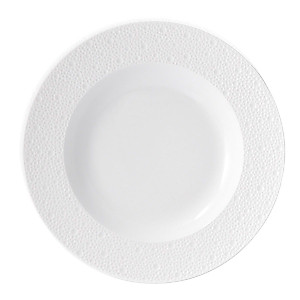 Bernardaud Ecume White Rim Soup 9"