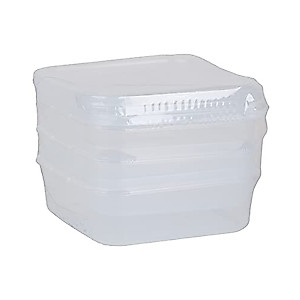Décor Tellfresh Food Storage Pantry Container | Ideal for Meal Prep | BPA Free | Dishwasher, Freezer & Microwave Safe, Polypropylene, 500ml 3 Pack