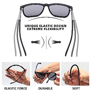 LADEESSE Polarized Sunglasses Women Men UV Protection,Vintage Reatro TR90 Frame,Lightweight Driving Sun Glasses Blue