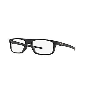 Oakley Men's OX8127 Pommel Rectangular Reading Glasses, Satin Black, 53mm + 1