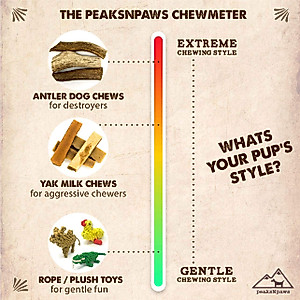peaksNpaws Premium All-Natural Grade A Elk Antlers for Dogs No Additives, No Preservatives Treat - Made in USA (Small/Medium)