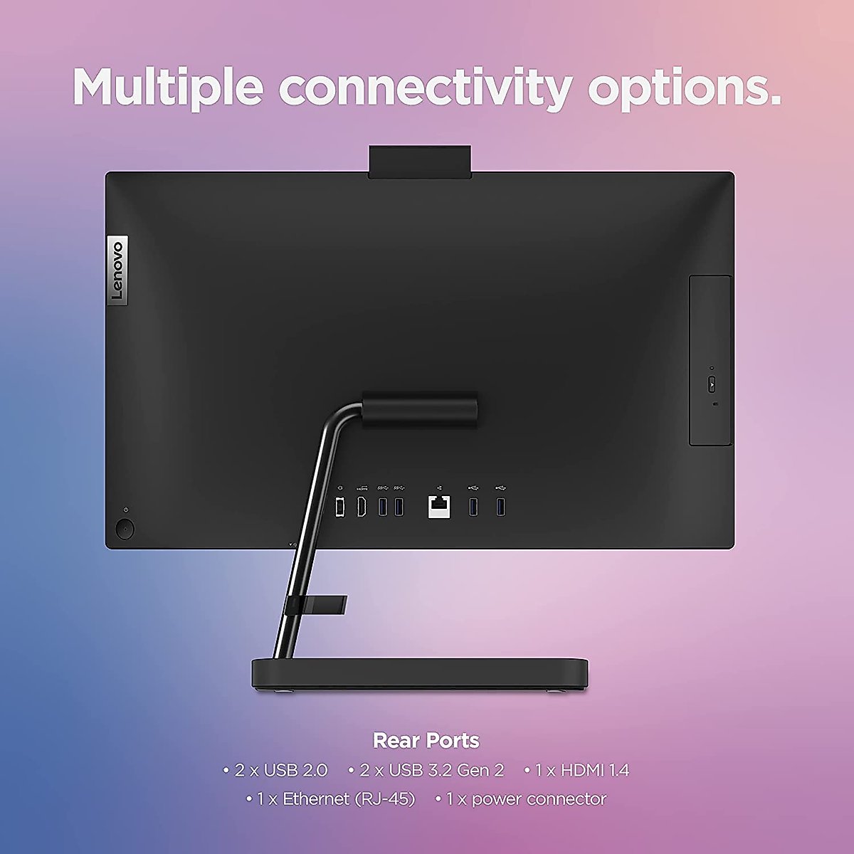 Lenovo 2024 IdeaCenter 22" FHD WVA AIO Desktop Intel 10-Core i3-1220P Intel UHD Graphics 8GB DDR4 256GB NVMe SSD WiFi AX Bluetooth HDMI Webcam RJ-45 Wireless KB Mouse Windows 11 Pro w/RE USB