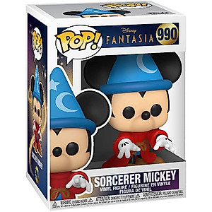 Funko Pop! Disney: Fantasia 80th Anniversary - Sorcerer Mickey Vinyl Figure (Bundled with Compatible Box Protector Case), Multicolor, 3.75 inches