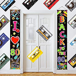 80s Party Decorations 80s Scene Setters Birthday Banner Backdrop I Love 80s Door Sign 1980s Theme Party Supplies