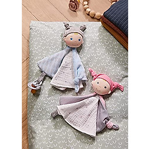 HABA Cuddly Blanket Doll Elli - Soft Lovey Baby Toy for Birth and Up (Machine Washable)