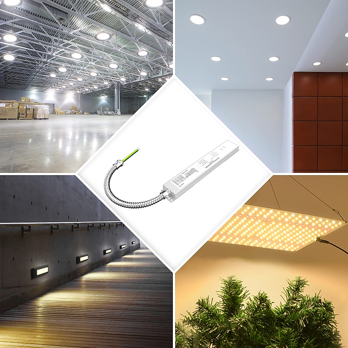 20W LED Emergency Backup Driver, Rechargeable Emergency Backup Battery 100-347V AC 175V DC Emergency Time Over 90 Mins, UL Listed Dimmable Emergency LED Driver for Panel Light, Linear Light (1 Pack)