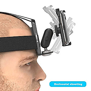 Flexible Phone Head Mount for iPhone, First-Person View Video Outdoor Live Shooting Bracket with Phone Clip(4"-7") for iPhone Samsung Smartphones and GoPro Insta360 Sony DJI Action Camera
