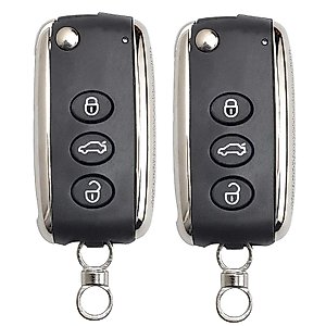 Beefunny New Replacement Uncut Folding Remote Key Shell Case Fob 3 Button for Bentley Continental GT GTC 2006-2010(1)