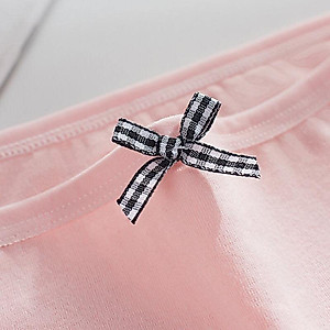 Women Seamless Panties Underwear Mid Waist Briefs Lingerie Soft Cotton Lingerie Set Of 5 Large Colors (White, Light Pink, Dark Pink, Grey, Sky Blue)