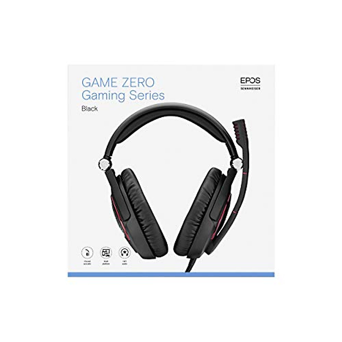 EPOS I SENNHEISER GAME ZERO Gaming Headset, Closed Acoustic with Noise Cancelling Microphone, Foldable, Flip-to-mute, Ligthweight, PC, Mac, Xbox One, PS4, Nintendo Switch, and Smartphone compatible.