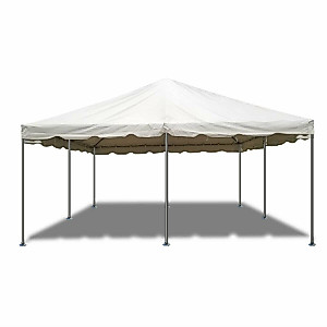 Party Tents Direct 20'x20' Weekender West Coast Tent Frame Style Party Tent (White) PVC Top with Storage Bag - Tents for Parties, Weddings, Birthdays, Banquets, Fiestas, Workshop, Outdoor Event