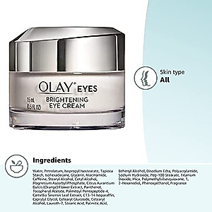 Olay Vitamin C Brightening Eye Cream to Help Reduce Dark Circles, Brightening Cream, 0.5 Fl Oz