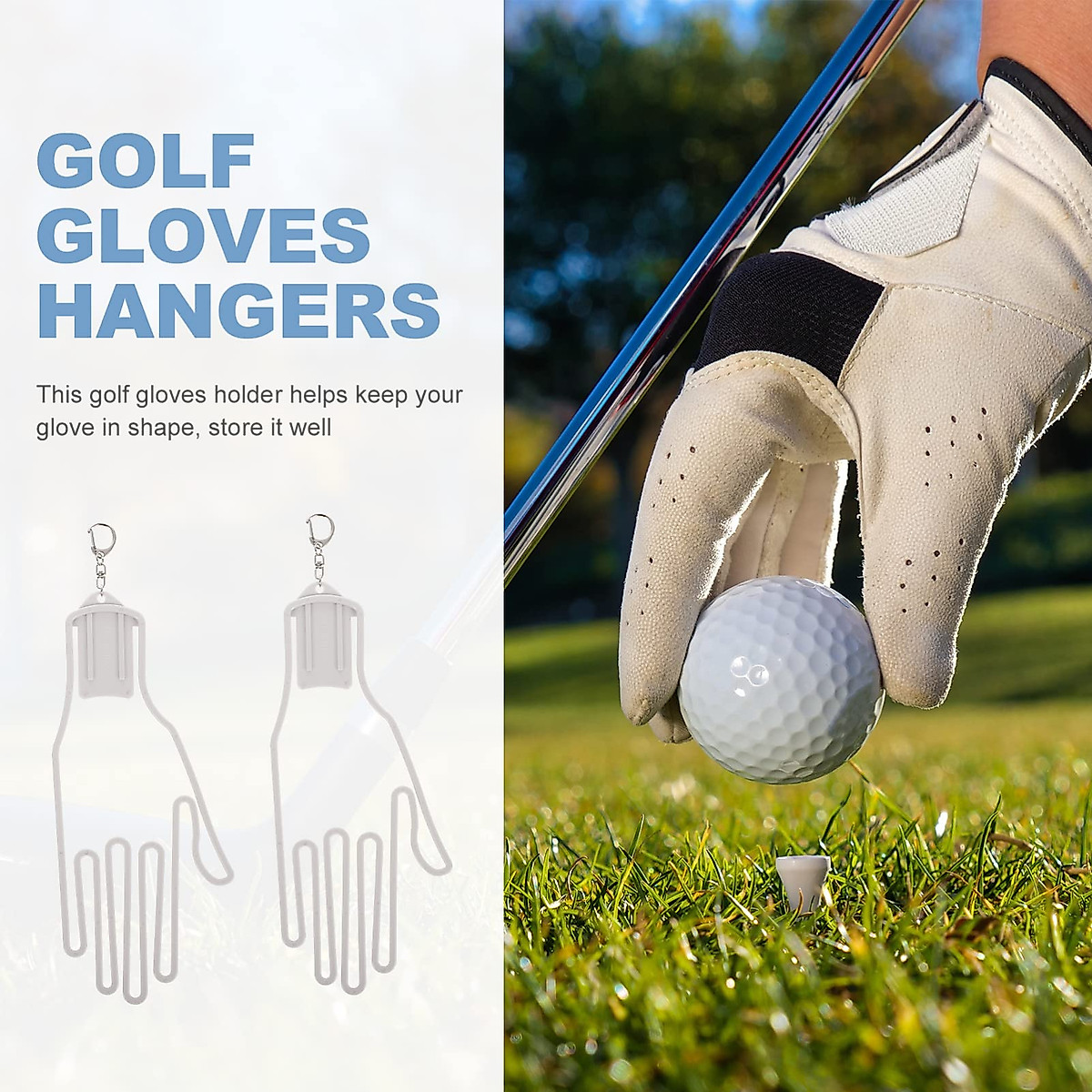 NOLITOY Gold Gloves Bracket Golf Gloves Rack 2pcs Golf Glove Holder Lovers Abs Forming Machine White Outdoor Golf Gloves Holder Keeper Gloves