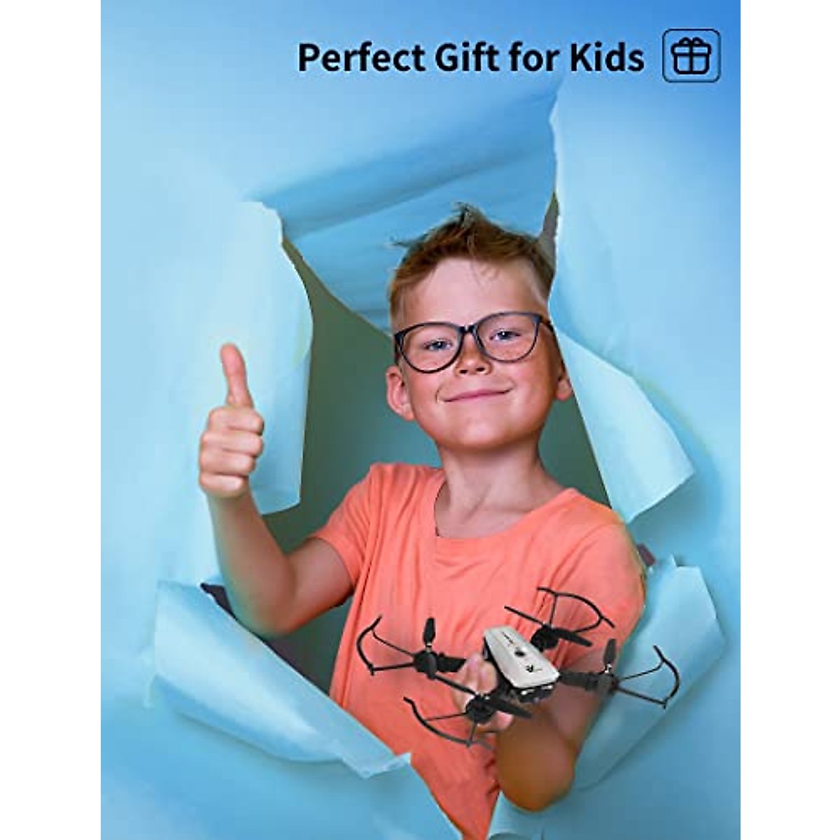 Drones with Camera for Adults/Kids/Beginners - FPV Drone with Camera 1080P Live Video Drones for Kids with 1 Key Fly/Land/Return Design Drones for Adults with 360° Flip/Custom Path/164fts Range RC Drone with Voice/Gesture/Gravity Control Gift Ideas
