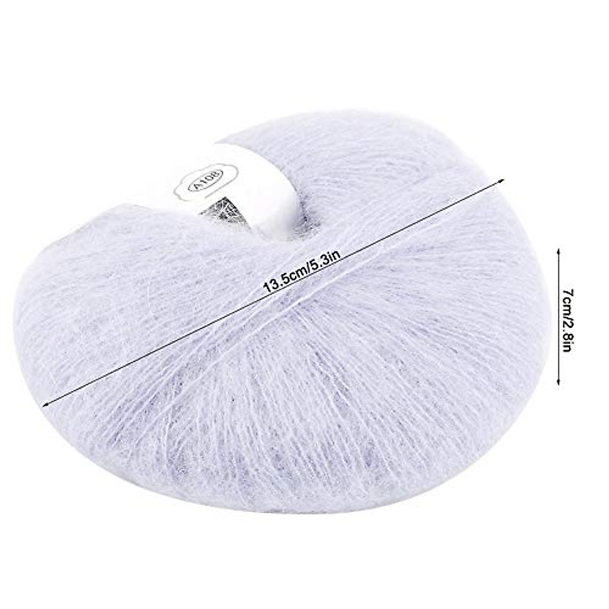 1 Ball Wool Yarn, Luxurious and Soft Mohair Yarn for Hand Knitting Crocheting, Knitting Wool for DIY Shawl Scarf Crochet Thread Supplies, 28g/1oz(Gray Color)