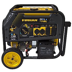 FIRMAN Dual Fuel Generator, Extended Run Time Portable Generator, 7125-Watt Generator with Electric Start, 439cc Engine, 13 Hours of Run Time