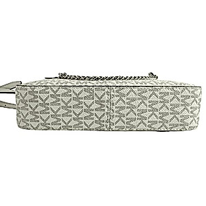 Michael Kors Jet Set East West Chain Crossbody Vanilla MK Powder Blush Pink Bundled with Michael Kors Jet Set Card Holder in Ballet