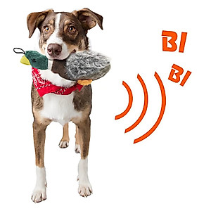 JKW Plush Mallard Duck Dog Toy, Squeaky Dog Toy, Plush Dog Chew Toy for Large Dogs, 15-Inch