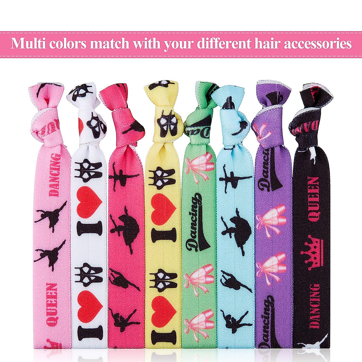 32 Pieces Ribbon Hair Accessories - Elastic Sports Hair Ties for Girls and Women, Gifts for Mexican Festival, Horse Racing, and Derby Decor