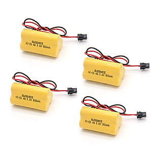 GLESOURCE 3.6V 900mAh Emergency/Exit Light Battery Compatible for Lithonia ELB B001 ELBB001 ELB-B001 Lithonia EU2C M6 LED Emergency Light Interstate ANIC1566 Unitech 0253799(4 Pack)