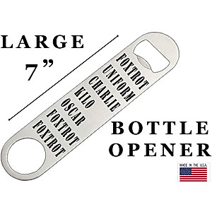 Funny Military Alphabet Speed Bottle Opener Heavy Duty Gift For Veteran