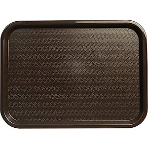 Carlisle FoodService Products CT121669 Café Standard Cafeteria / Fast Food Tray, 12" x 16", Chocolate