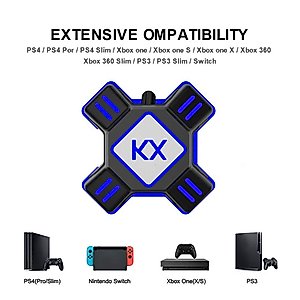 Voltage converter-Travel plug adapter, for Switch /PS4/PS3 Chargers KX USB game controller converter keyboard mouse switch