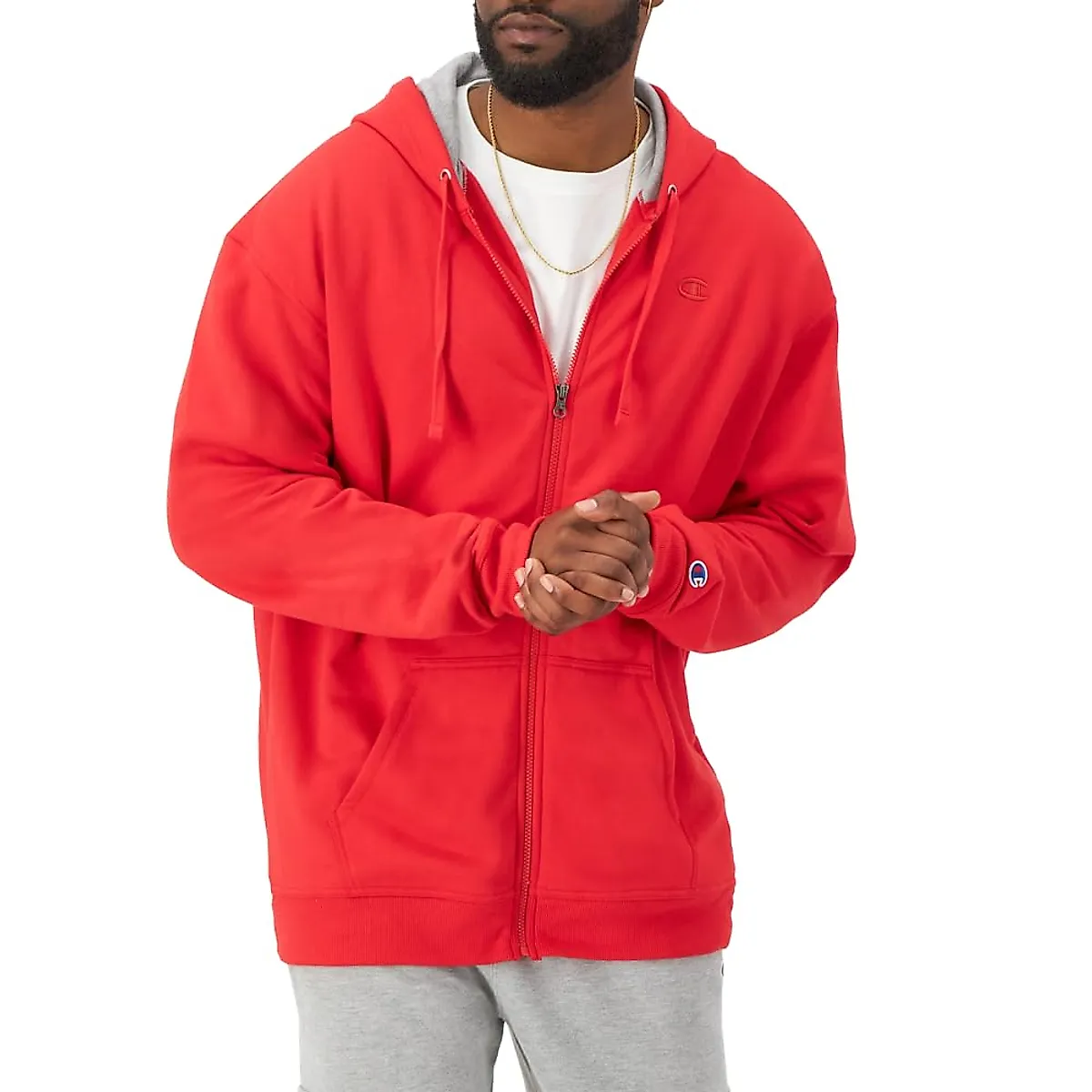 Champion Men's Zip-Up Hoodie, Powerblend, Zip-Up Hoodie Sweatshirt for Men (Reg. or Big & Tall)