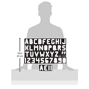Milescraft 2201 Horizontal Character Template Set 2.5in (41 piece) Router Template set for Sign Making
