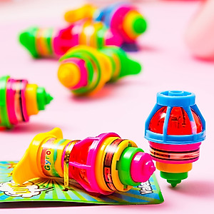 JOYIN 28 Packs Valentine's Day Gift Cards with Light up Spinning Tops, LED UFO Gyroscope Flashing Lights for Valentine Party Favors Toys,Classroom Exchange Prizes,Valentines Day Cards for Kids School