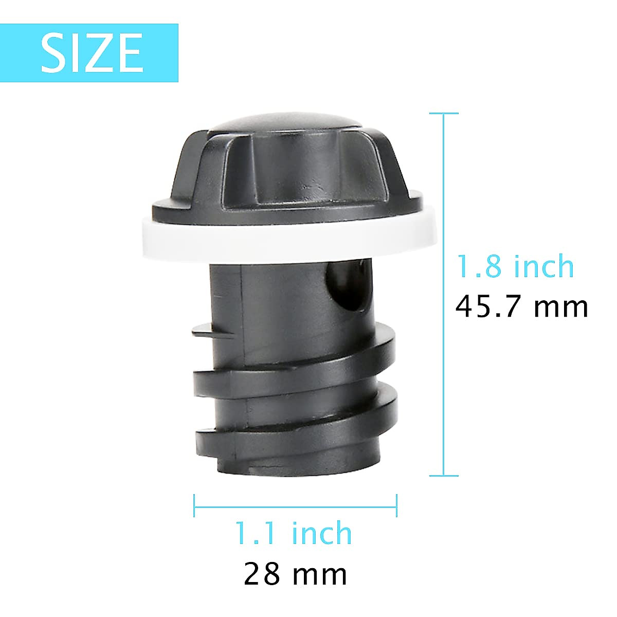 2 Pack Cooler Drain Plugs,Leak-Proof Design Cooler Plug Replacement Plug Fit for YETI Tundra Coolers & Roadie Coolers and RTIC Coolers Accessories