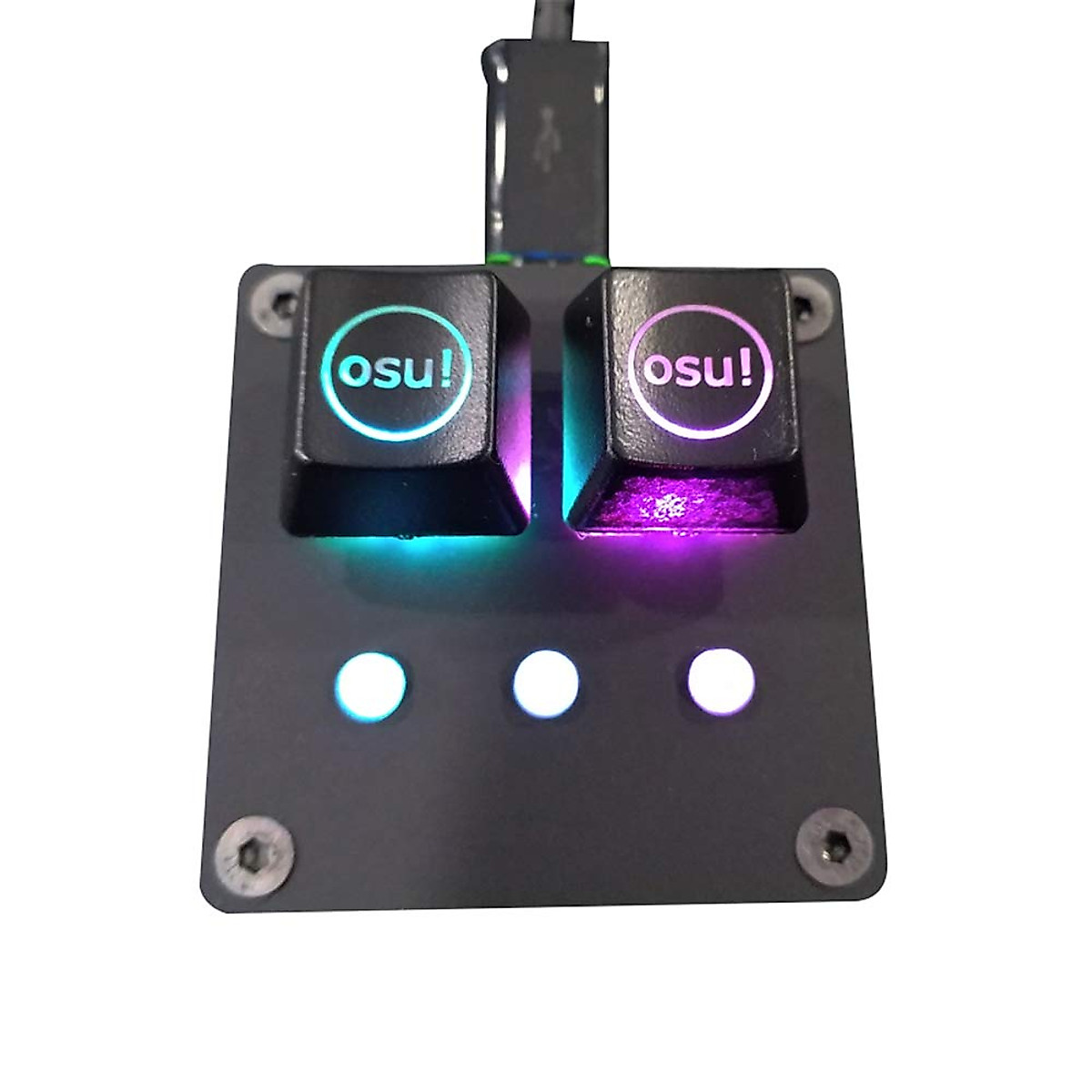 HFSECURITY 5 Keys OSU Keypad Definable Gaming Keyboard V4 USB 2.0 Cherry MX Switch RGB Mechanical Keyboard with Software