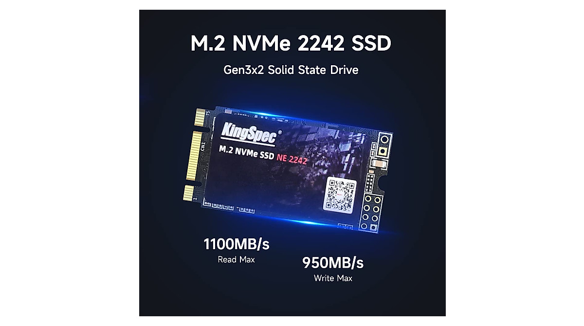 KingSpec 1TB M.2 NVMe SSD - Fast PCIe Gen3x2 Internal Drive