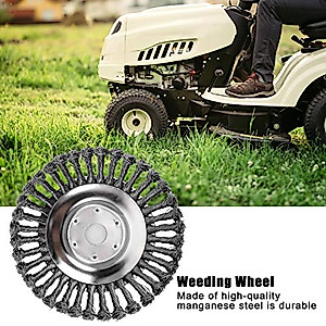 Derusting Weeding Wheel, 8 Inch Weeding Wheel, Grass Strimmer Head, Great Workmanship Courtyard for Dust Removal Weeding Garden