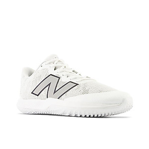 New Balance Unisex FuelCell 4040 V7 Turf Trainer Baseball Shoe, Optic White/RAIN Cloud, 10.5 Wide US Men