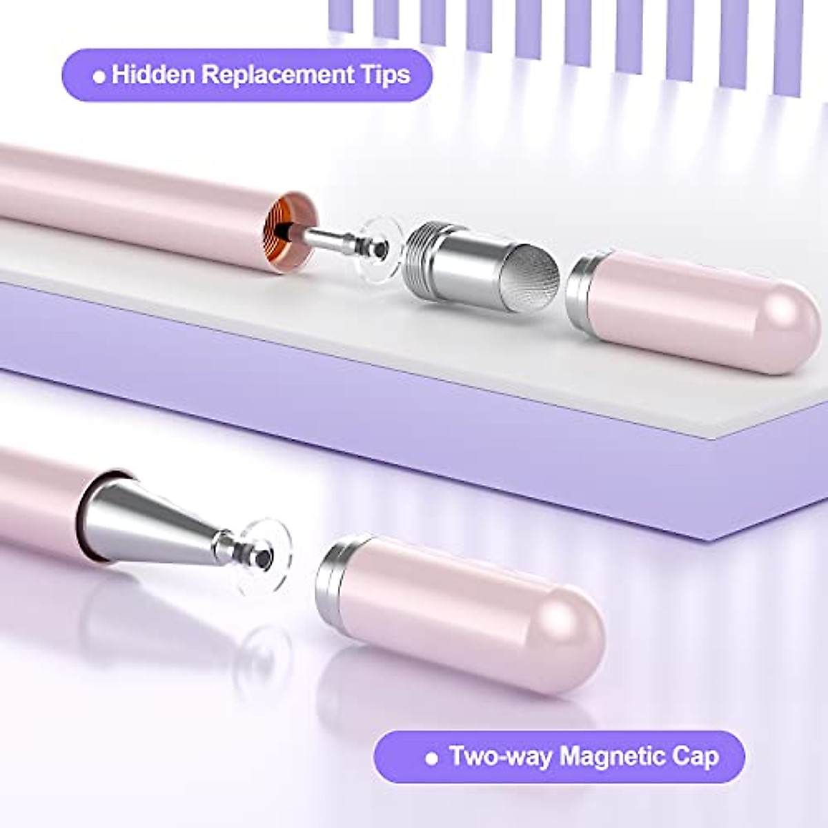 Stylus Pens for Touch Screens, High Precision 2-in-1 Disc Stylus Pen for iPad Compatible with iPhone/iPad/Android/Tablets and All Capacitive Touch Screens