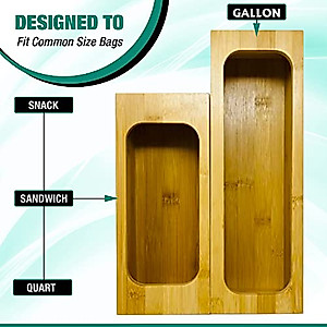 PandPal Food Storage Bag Holder, Compatible with Ziploc, Ziplock, Up & Up, Hefty, Glad, Kroger, Great Value & More, Food Bag Organizer Compatible with Gallon, Quart, Sandwich, Snack Bag Sizes, (2 Boxes)