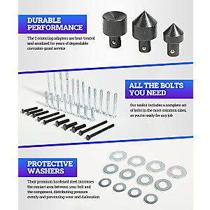 Qziulr Zlirfy 46pcs Harmonic Balancer Puller Set,Flange Type Gear and Crank Puller,Power Steering Pulley Puller Installer Tool Set,Use with Harmonic Balancers,Crankshaft Pulleys and Gears