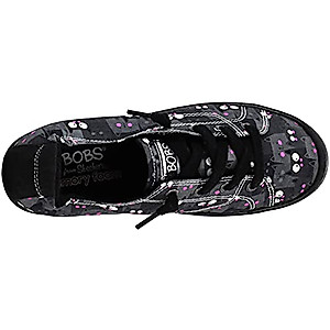 Skechers BOBS Women's Beach Bingo-Kitty Pack Sneaker, Black/Black, 8.5 M US