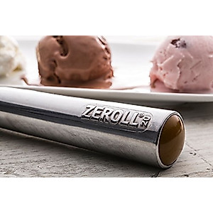 Zeroll 1020 Original Ice Cream Unique Liquid Filled Heat Conductive Handle Simple One Piece Aluminum Design Easy Release 40 Scoops per, 2-Ounce, Silver