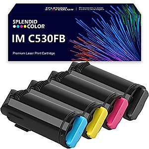 SPLENDIDCOLOR Remanufactured 4PK IM C530FB Toner Cartridge Replacement for Ricoh IM C530F C530FB Printer.(418236 418237 418238 418239)