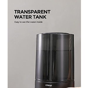 Clieap™ Humidifiers for Bedroom, 4L Air Humidifiers for Large Room, Ultrasonic Cool Mist Humidifiers for Baby, 30H Work Time, Auto Shut-Off (Black)