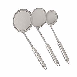 KINGSUPER Hot Pot Fat Skimmer Spoon Stainless Steel Mesh Food Strainer for Oil Filter Skimming Grease and Foam