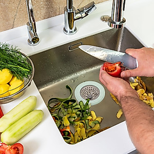 uxcell Silicone Kitchen Sink Strainer, 6Pcs Sink Drain Strainer Sink Drain Stopper with Large Wide Rim 4.3" Diameter, Green