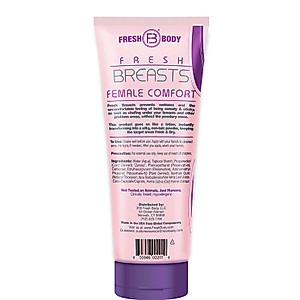 Ladies No Sweat Bundle: Lady Anti-Monkey Butt Powder (6oz) and Fresh Breasts Lotion, The Solution for Women (3.4 OZ tube)