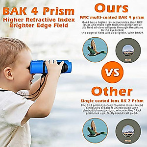 Compact Mini Binoculars for Kids – 8x21 Zoom Kids Binoculars Toy Gift Shock Proof for 3 4 5 6 7 8 9 10 11 12 13 Years Old Boys Girls Bird Watching Sporting Events Children Best Present